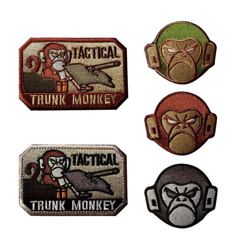 American-Tactical-Trunk-Monkey-Embroidery-Hook-and-Loop-Patch-Cloth ...