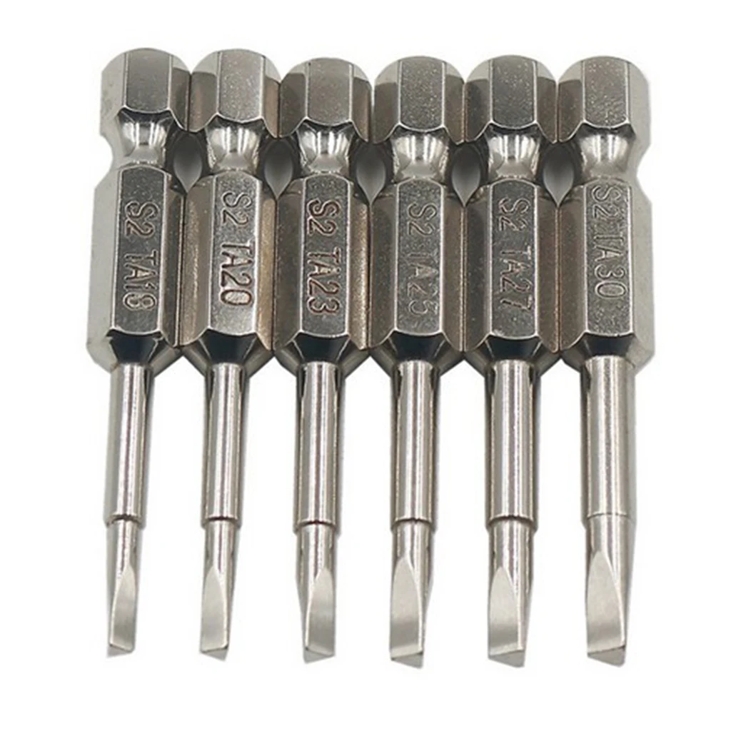 6pcs-S2-50mm-Steel-Magnetic-Triangular-Head-Screwdriver-Tip-1-4-Hexagon ...