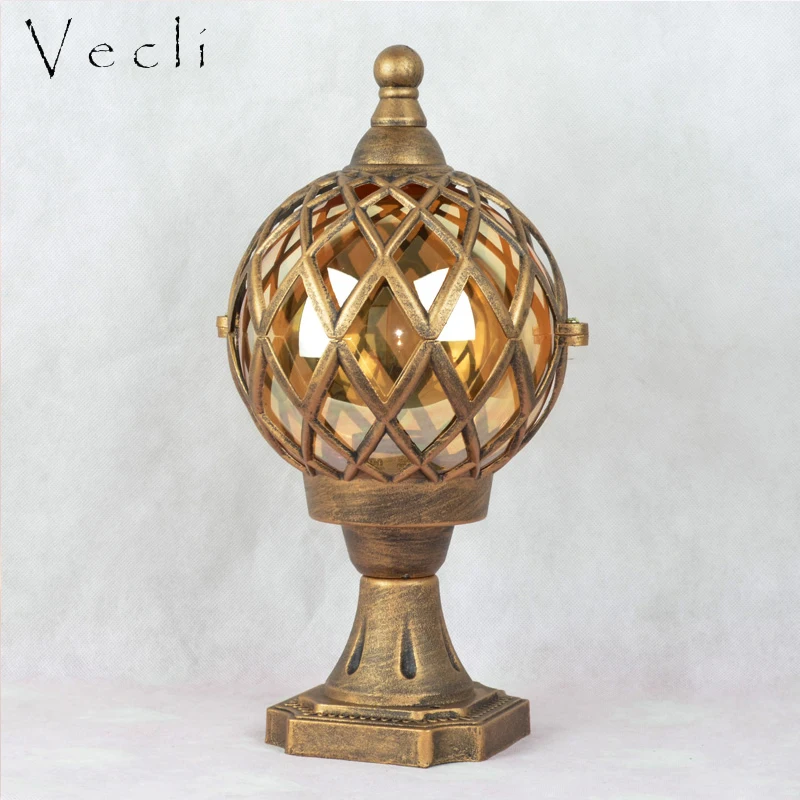 Column head lamp outdoor fence garden door post lamp villa courtyard ...
