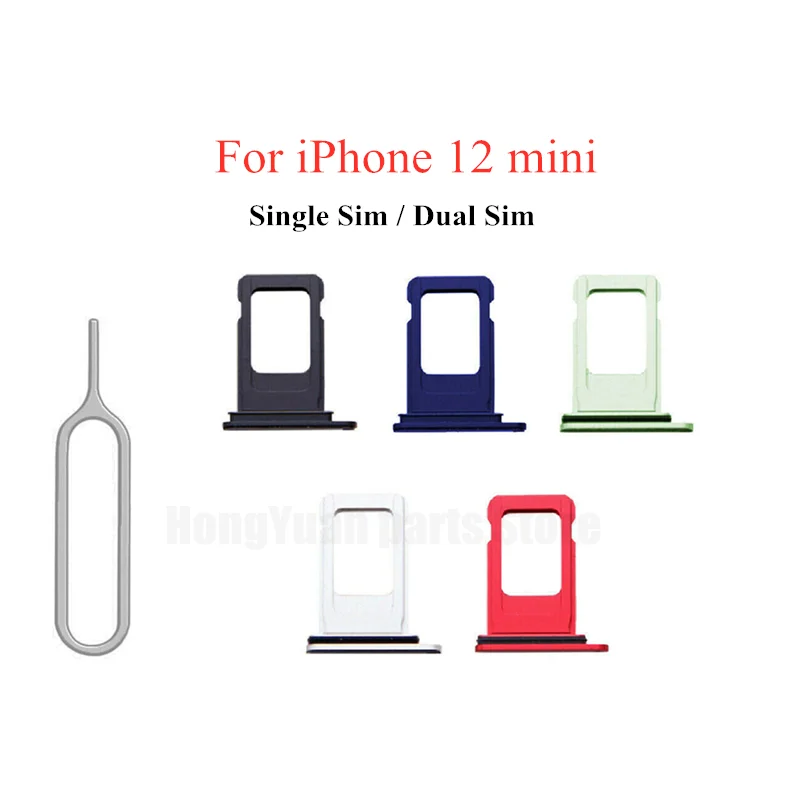 Dual/single Sim Card Tray Holder For Iphone 12 Mini Sim Card Slot ...