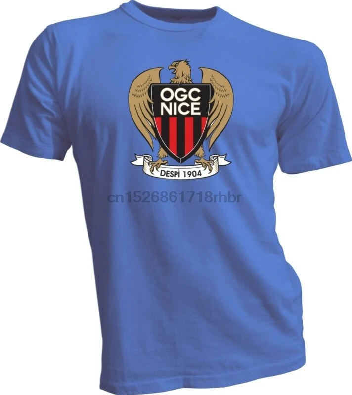 Ogc 니스 레 aigons 프랑스 ligue 1 축구 축구 유니폼 블루 티셔츠 new|티셔츠| - AliExpress