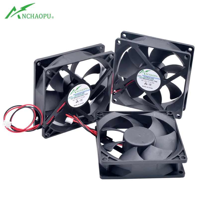 Acp9225 9cm 92mm Fan 92x92x25mm 9025 Dc5v 12v 24v 2pin Cooling Fan For Chassis Power Inverter ...