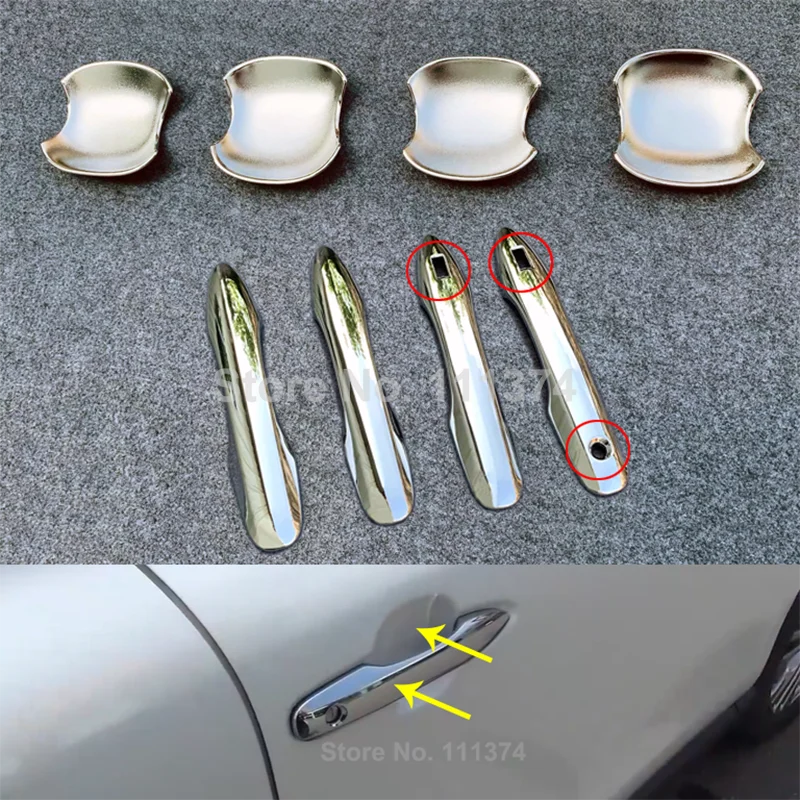Chrome-Car-Door-Handle-Bowl-Protect-Decor-Cover-Trim-For-Toyota-Harrier ...