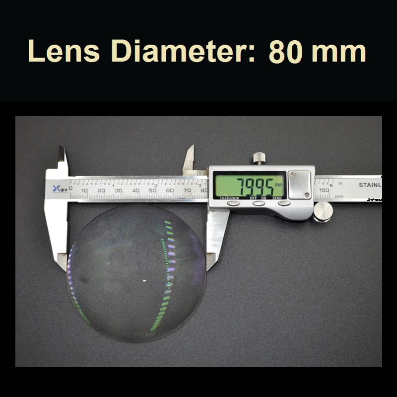 Plano Convex Lens Diameter 80mm K9 Optical Glass Lens Focal Length ...
