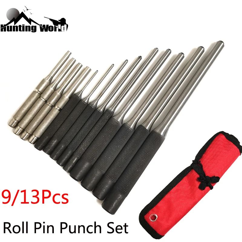 Tactical-9-13Pcs-Roll-Pin-Punch-Set-Rifle-Bolt-Catch-Roll-Up-Tool-Kit ...