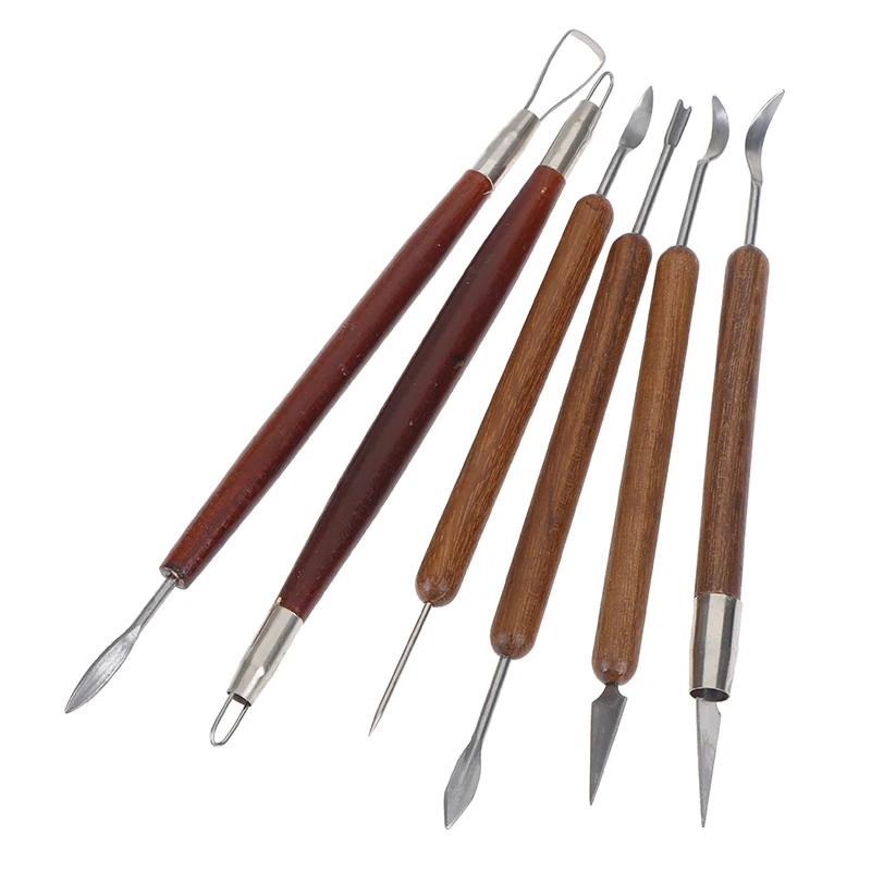 6 Pcs/set Pottery Ceramics Tools Polymer Clay Modeling Tools Wax ...