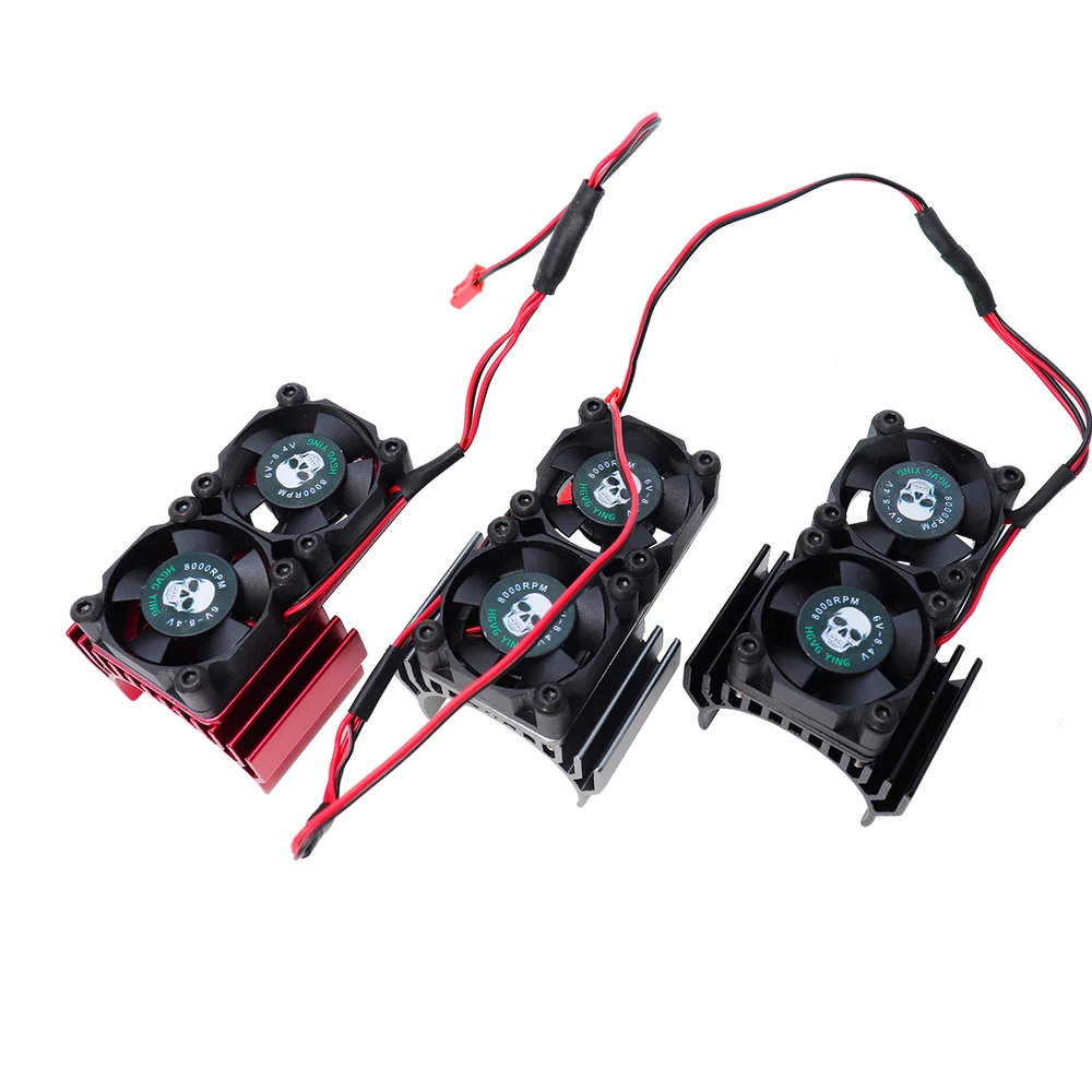 RC 1/10 Motor Radiator 540/550 Twin Cooling Fan Heat Sink With for 1:10 ...