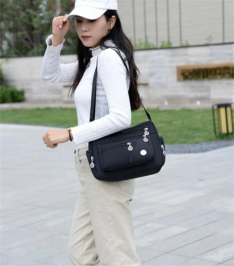 Сумка женская нейлоновая водонепроницаемая, саквояж кросс-боди ...