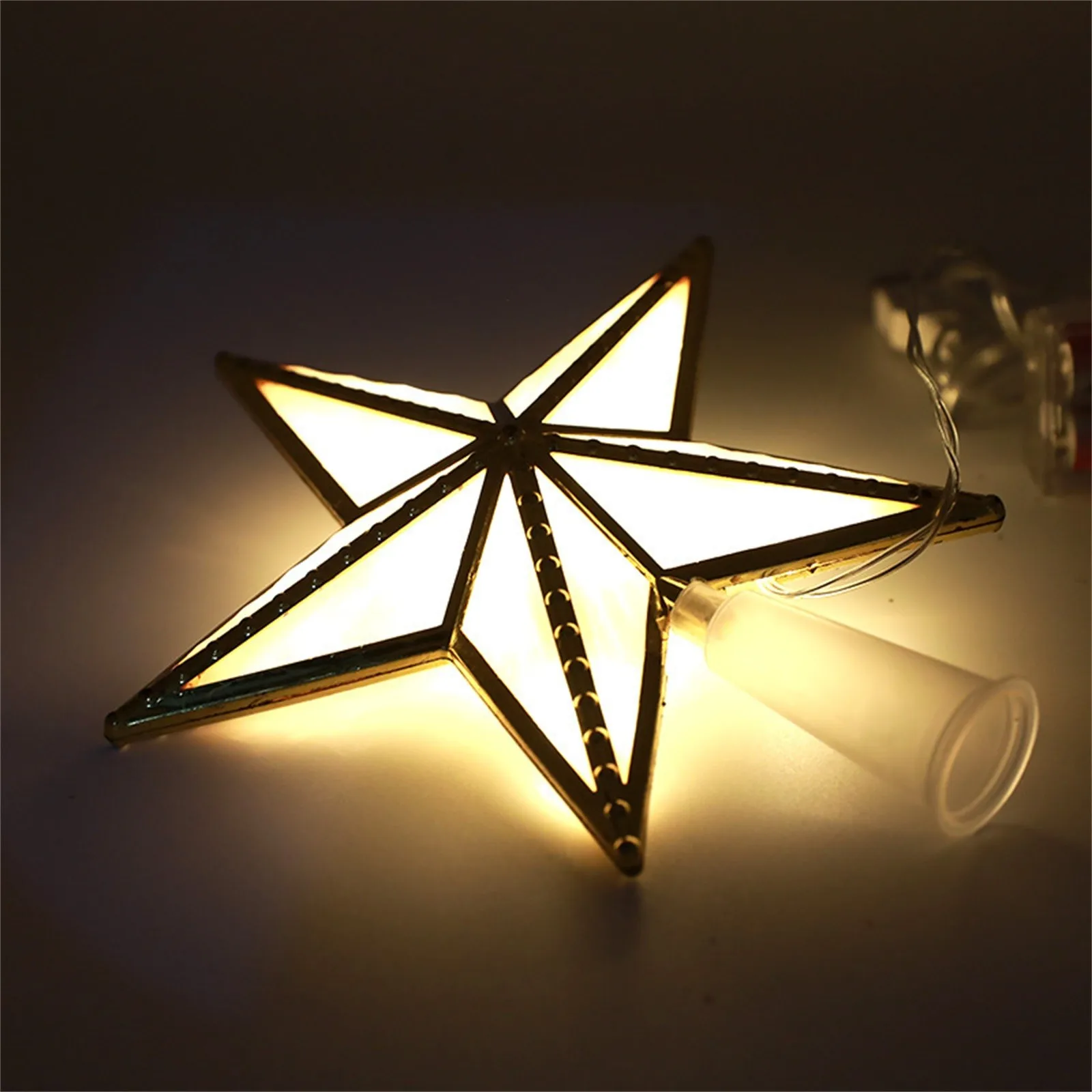 Glowing Star Christmas Tree Topper Lighted With Shining Light ...