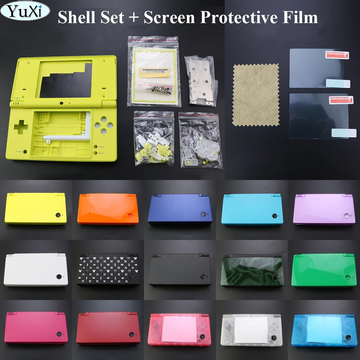 YuXi-Full-Housing-Cover-Case-Replacement-Shell-For-DSi-NDSi-Console ...
