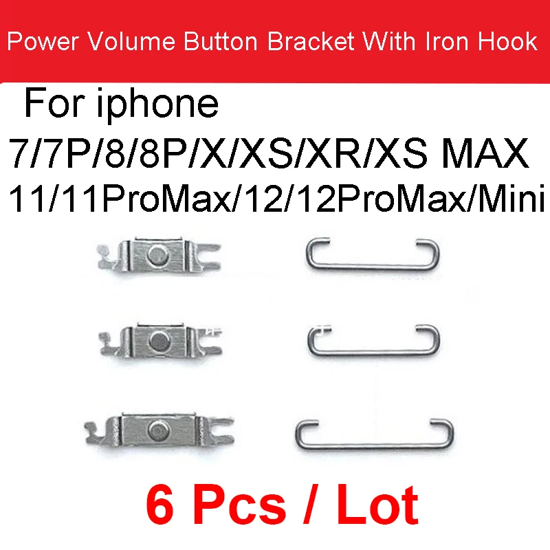 6pcs/lot Power And Volume Button Side Keys Bracket With Iron Hook For ...