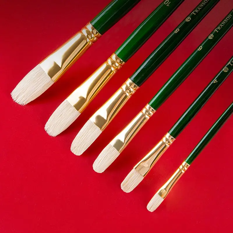 Pinceles-de-pintura-Gouache-de-cerdas-pincel-profesional-de-mango-largo ...