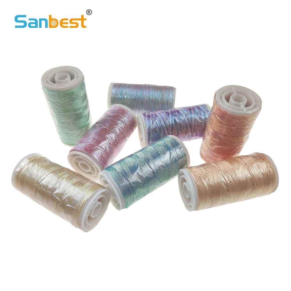 Sanbest Metallic Discolor Weaving Thread 3 Strands 100m Jewellery ...