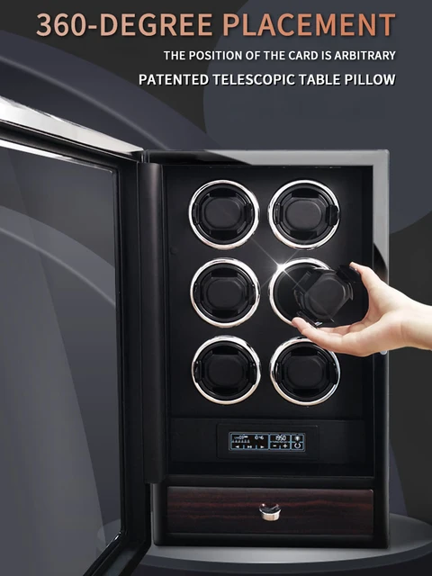Watch Winder Luxury Automatic Watches Safe Box with Mabuchi Motor LCD ...