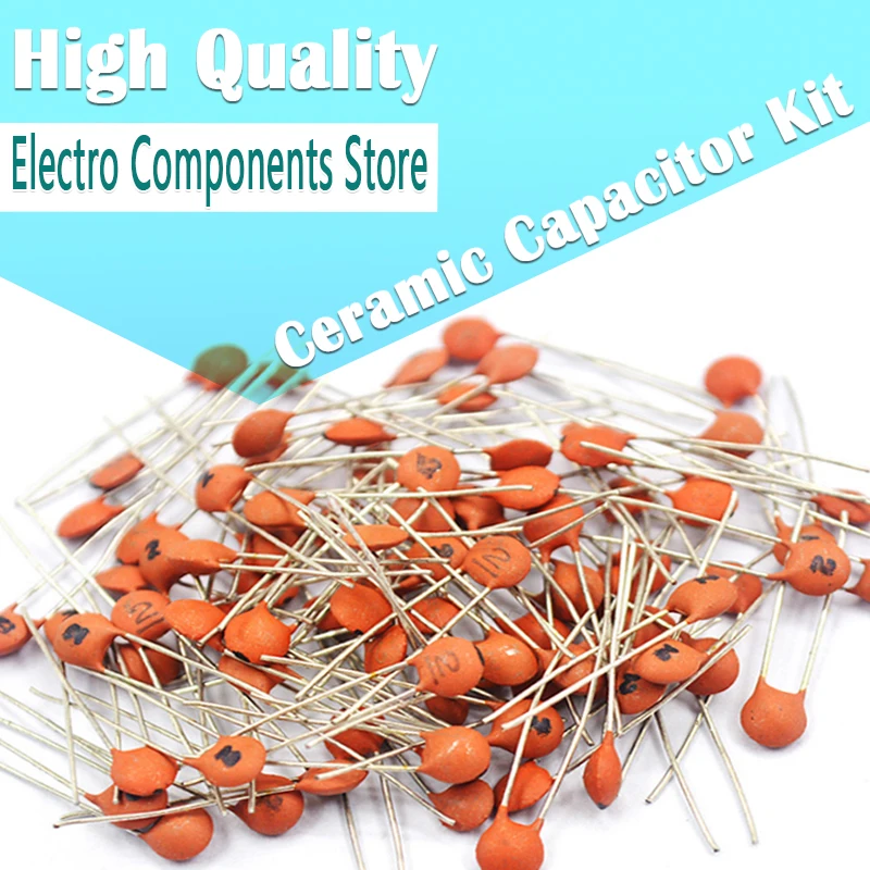 300Pcs 30value Ceramic Capacitor Assorted Kit Assortment Set 2P 3P 5P ...