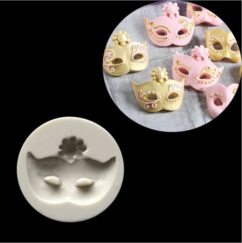 Dance Mask Shape Sugar Cake Silicone Mold, Diy Baking Abrasive - Cake ...