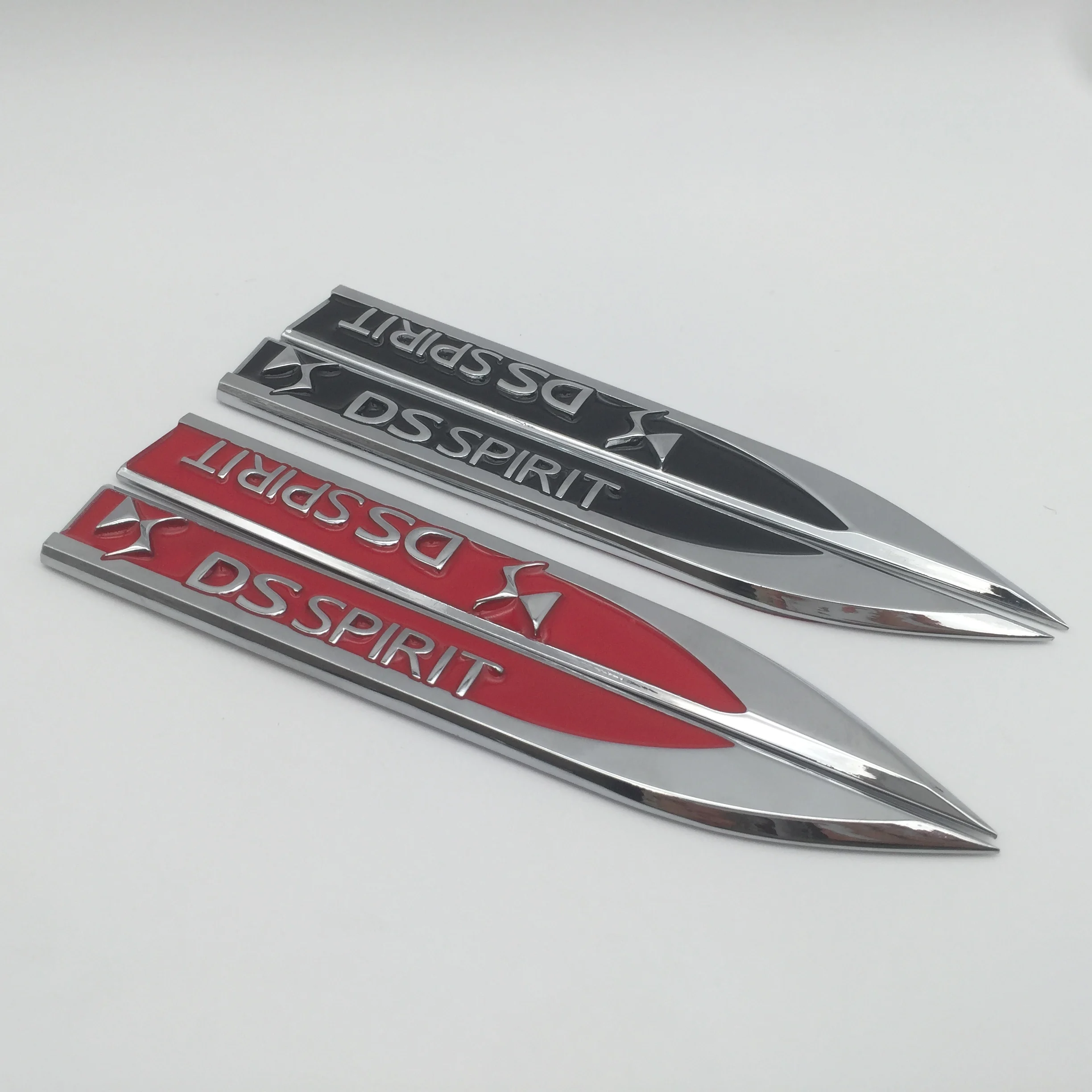 2pcs DS Car Fender side Emblem Badge Decal rear bumper trunk Sticker ...