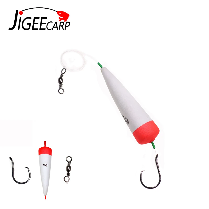 JIGEECARP 1Set Handmade Eagle Claw 4/0 5/0 6/0 Catfish Rig Slip Float ...
