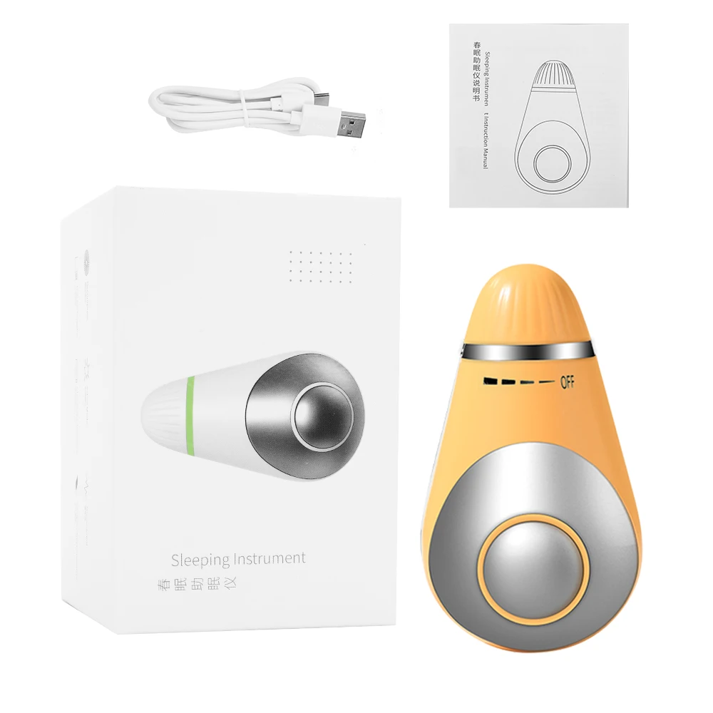 White Rechargeable Hand Held Sleep Instrument Pulse Calming ...