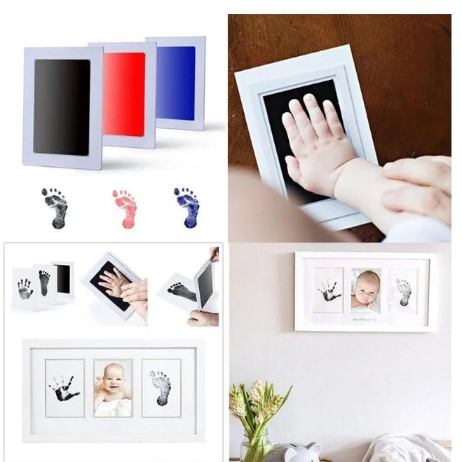 Baby Handprint Footprint Non-Toxic Newborn Imprint Hand Inkpad ...