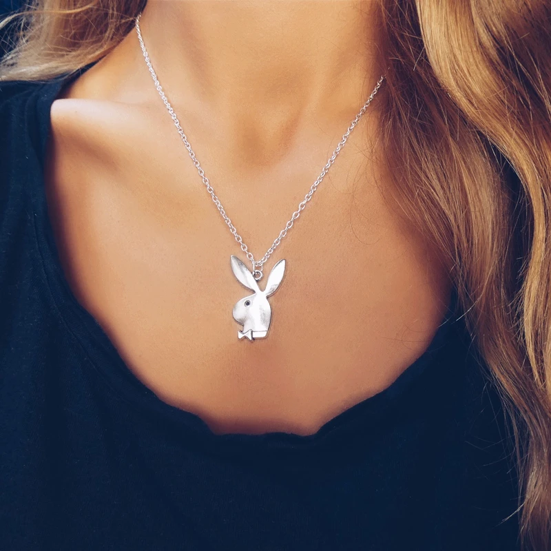 Bunny-Necklace-for-Women-New-Animal-Rabbit-Dangle-Pendant-Necklace ...