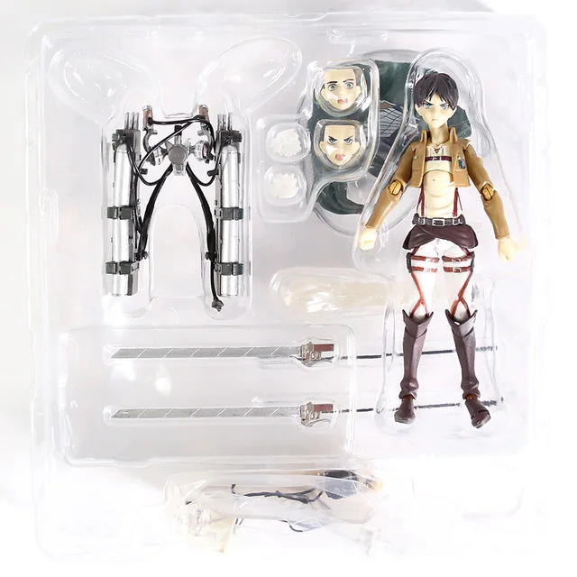 Figma Attack on Titan Eren Jaeger 207 Mikasa Ackerman 203 Levi Ackerman ...