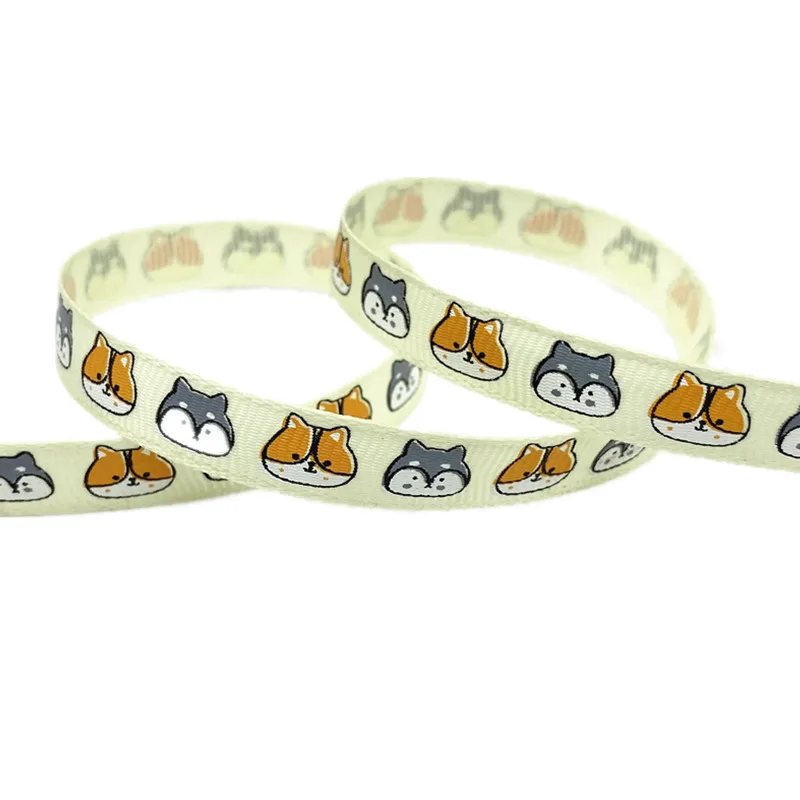 5 Yards 10mm Pet Ribbon Printed Animal Grosgrain Ribbons for Gift ...