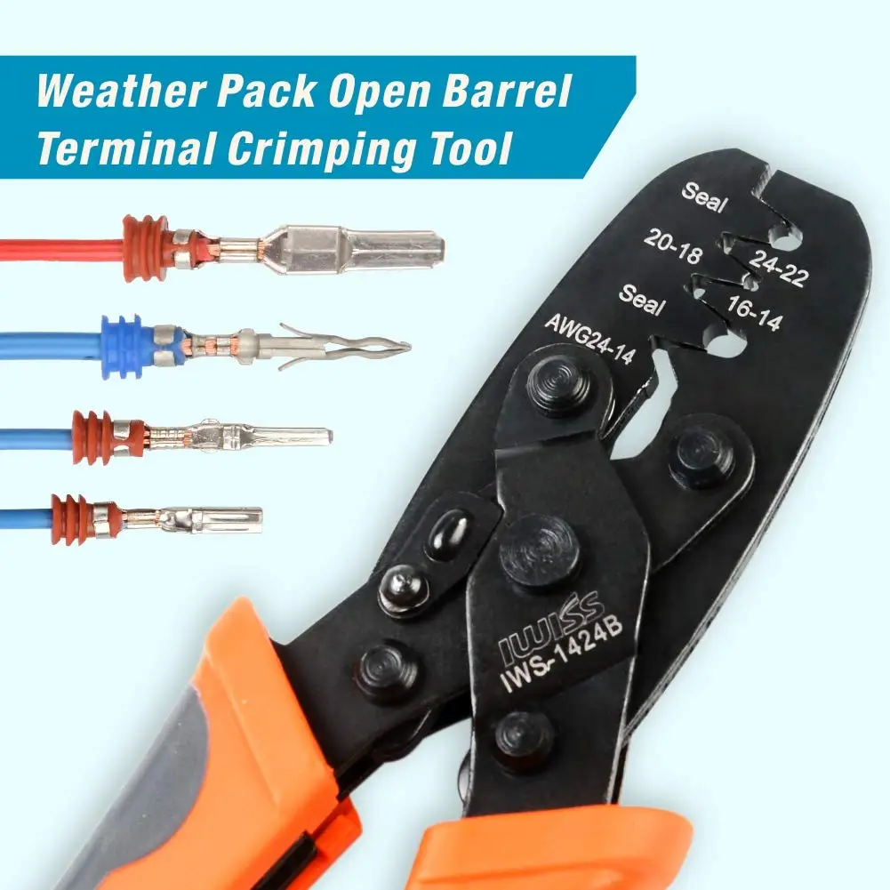 IWS-1424B Weather Pack Crimper Tools for Delphi Packard Terminals 14 ...