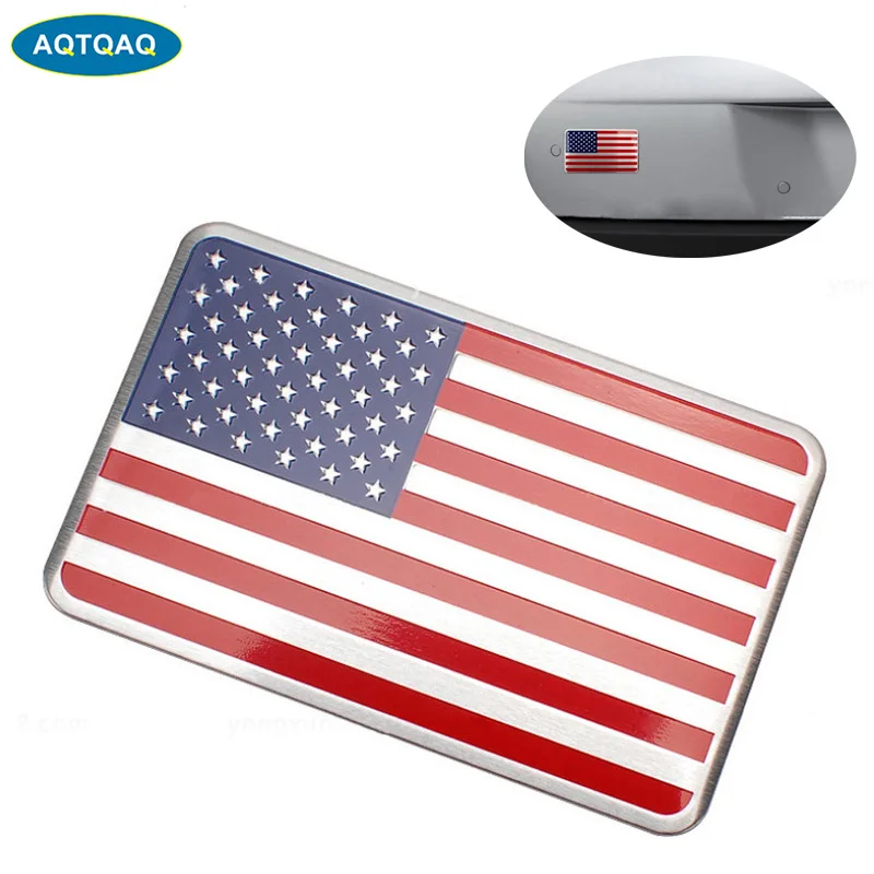 Aqtqaq Metal American Us Flag Car Sticker Logo Emblem Badge Car Styling ...
