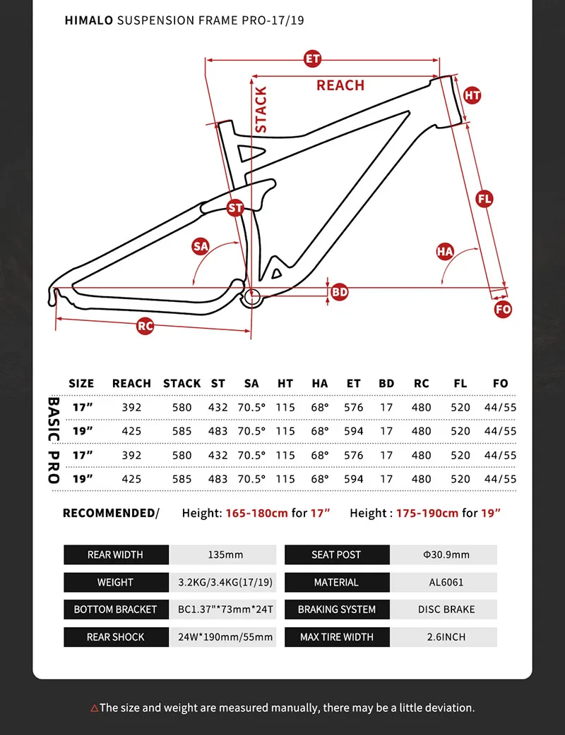 Mountain Bike Size Chart, Fit Frame Geometry Evo | atelier-yuwa.ciao.jp