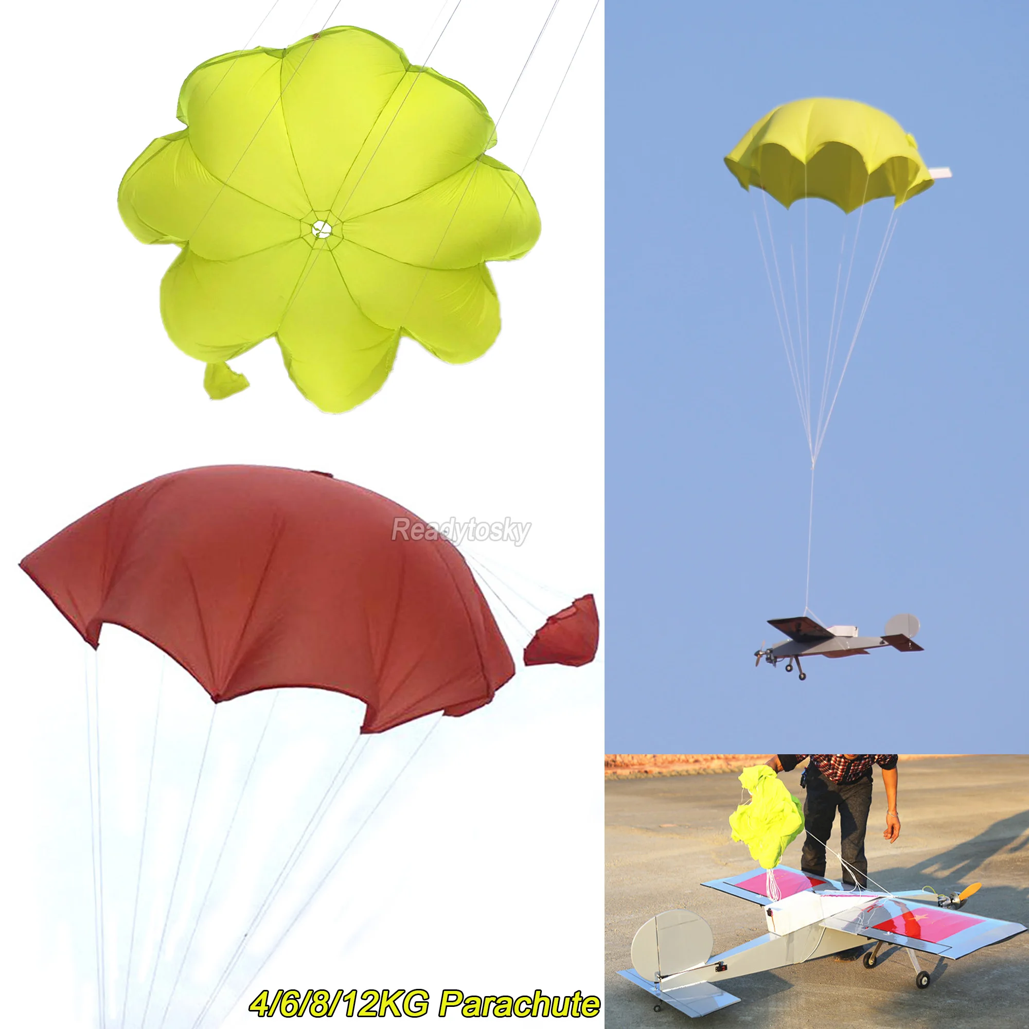 Orange-Green-4-6-8-12KG-Parachute-Ejection-Umbrella-Ejection-Chute-For ...