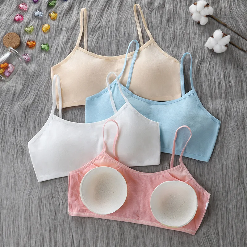 New Cotton Bra For Children Young Girls Children’s Wireless Training ...