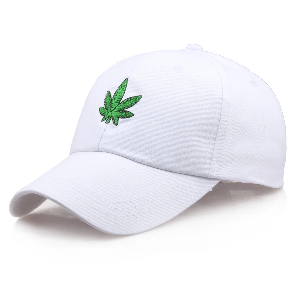 Новая мода вышивка кленовый лист белая кепка хлопок Swag Snapback ...