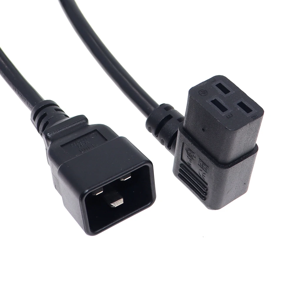 Iec320 C20 To Right Angle C19 Power Cable Cord For Server/pdu 16a Heavy ...