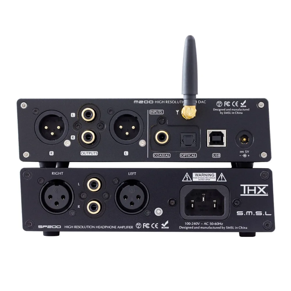Smsl M200 Audio Dac & Sp200 Headphone Amplifier Set Akm4497 Bluetooth 5 ...