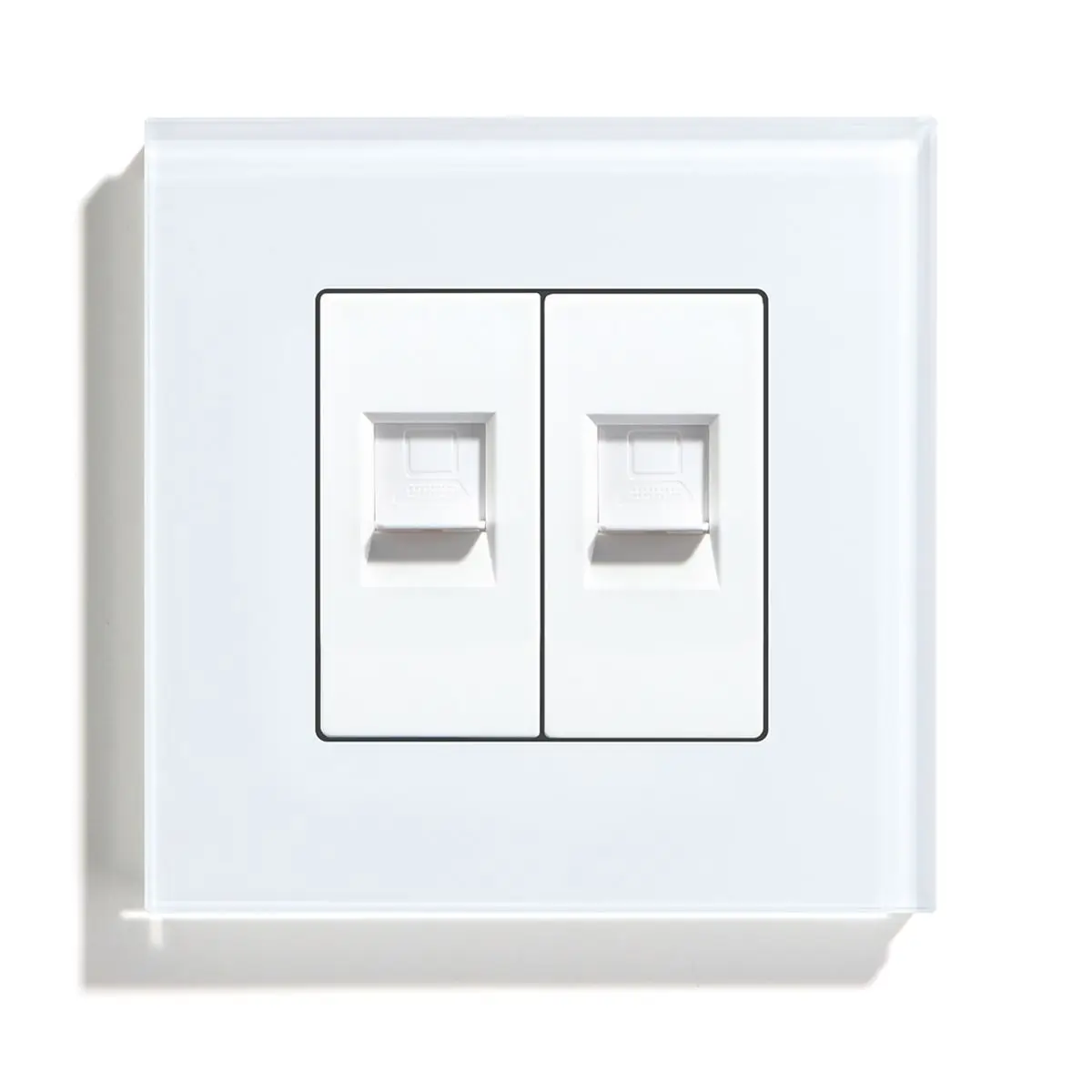 Bseed Double Pc Lan Wall Decorative Socket Dual Computer Jack Plug ...