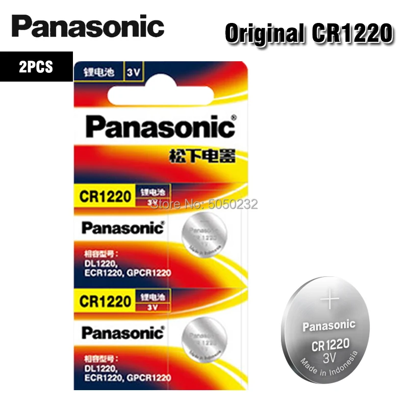 2pcs Original Panasonic Cr1220 Button Cell Batteries Cr 1220 3v Lithium Coin Battery Br1220 ...