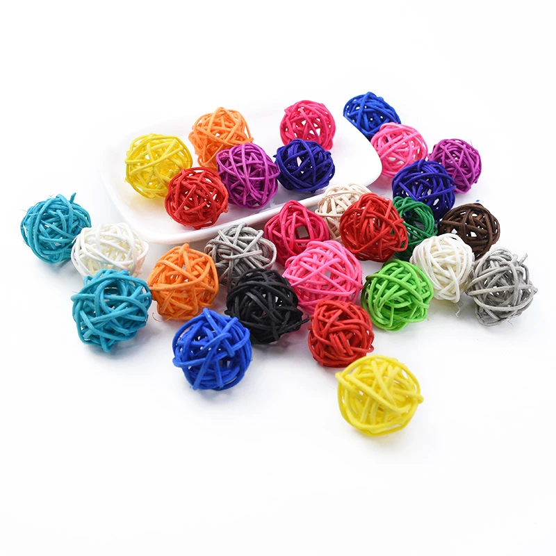 10Pcs Cheap Artificial Straw Ball Wedding Home Christmas Decoration ...