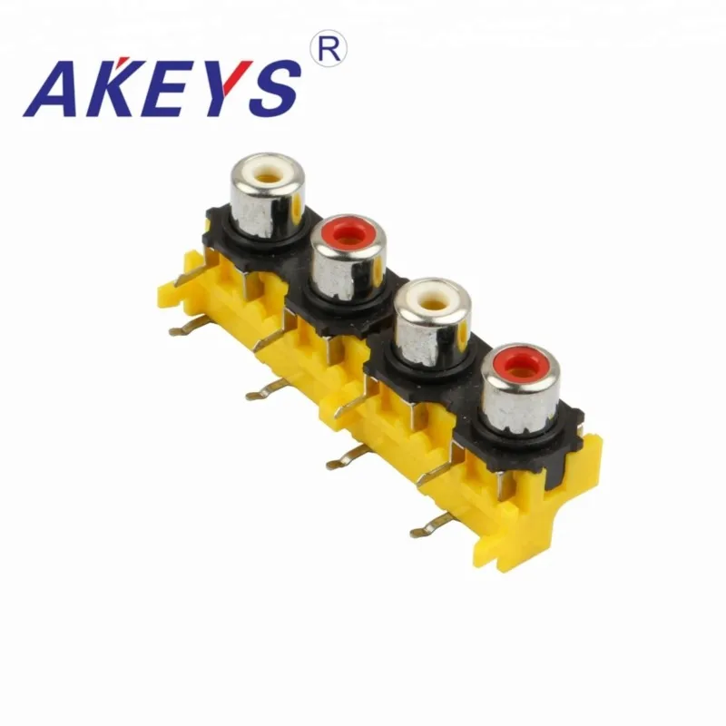 10 Pcs Av4-8.4-14 General Purpose Rca Jack For Pcb Mount Av Rac Pin ...