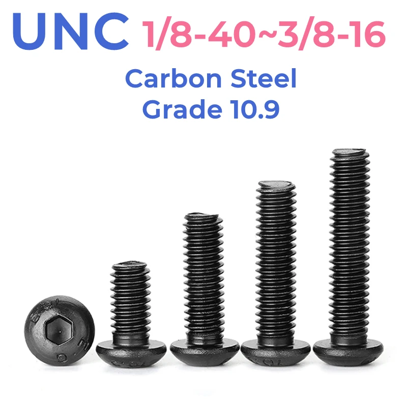 UNC-Grade-10-9-High-Strength-Black-Carbon-Steel-Inch-Hex-Socket-Round ...