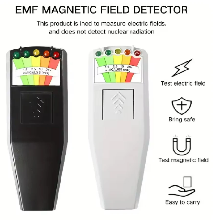 5-LED EMF Meter Magnetic Field Detector Ghost Hunting Paranormal ...