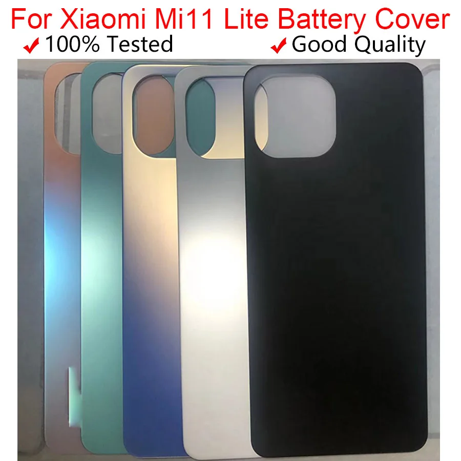 NEW-For-Mi-11-Lite-Battery-Cover-Back-Glass-Panel-Rear-Housing-Door ...