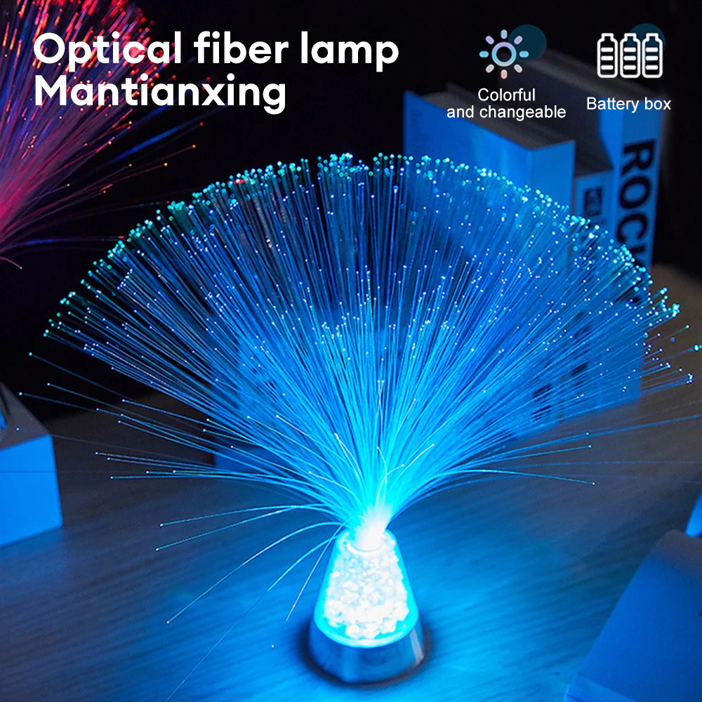 Multicolor-LED-Fiber-Optic-Lamp-Light-Interior-Decoration-Starry-Sky ...