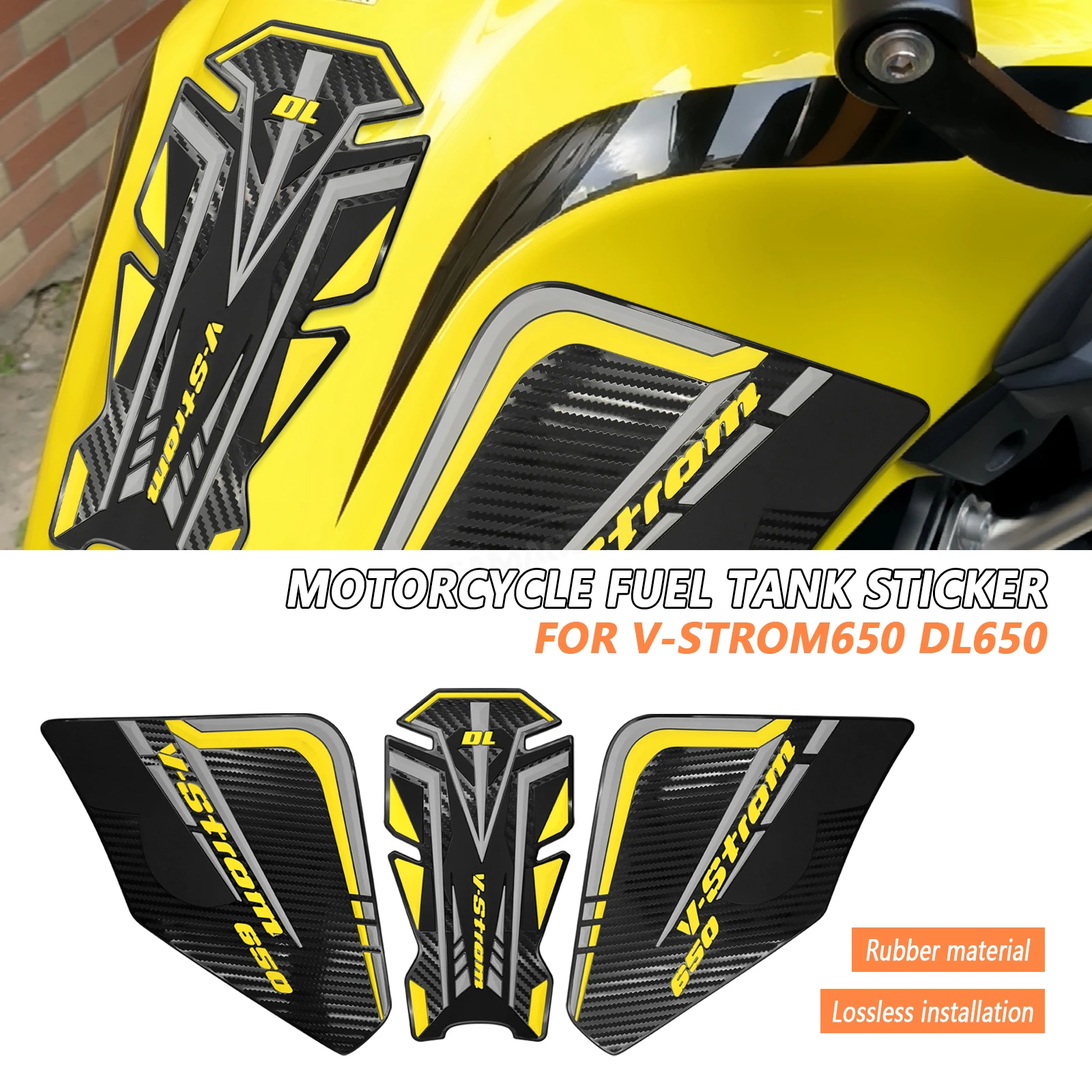 For VSTROM 650 V-STROM 650 DL650 2017-2023 Motorcycle tank pad Non-slip ...