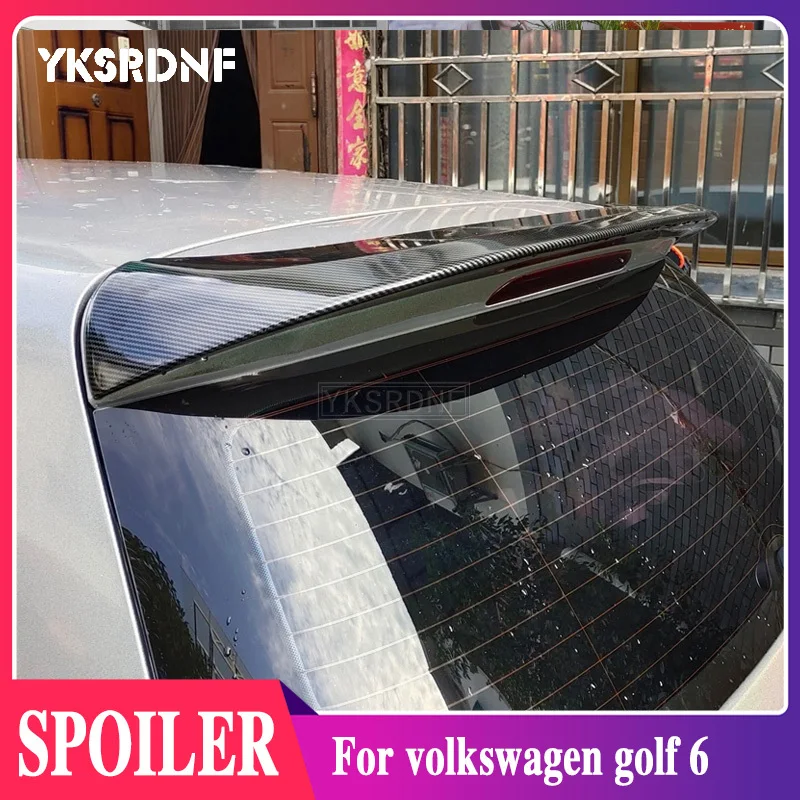 Yksrdnf para vw golf 6 spoiler abs material asa traseira do carro ...