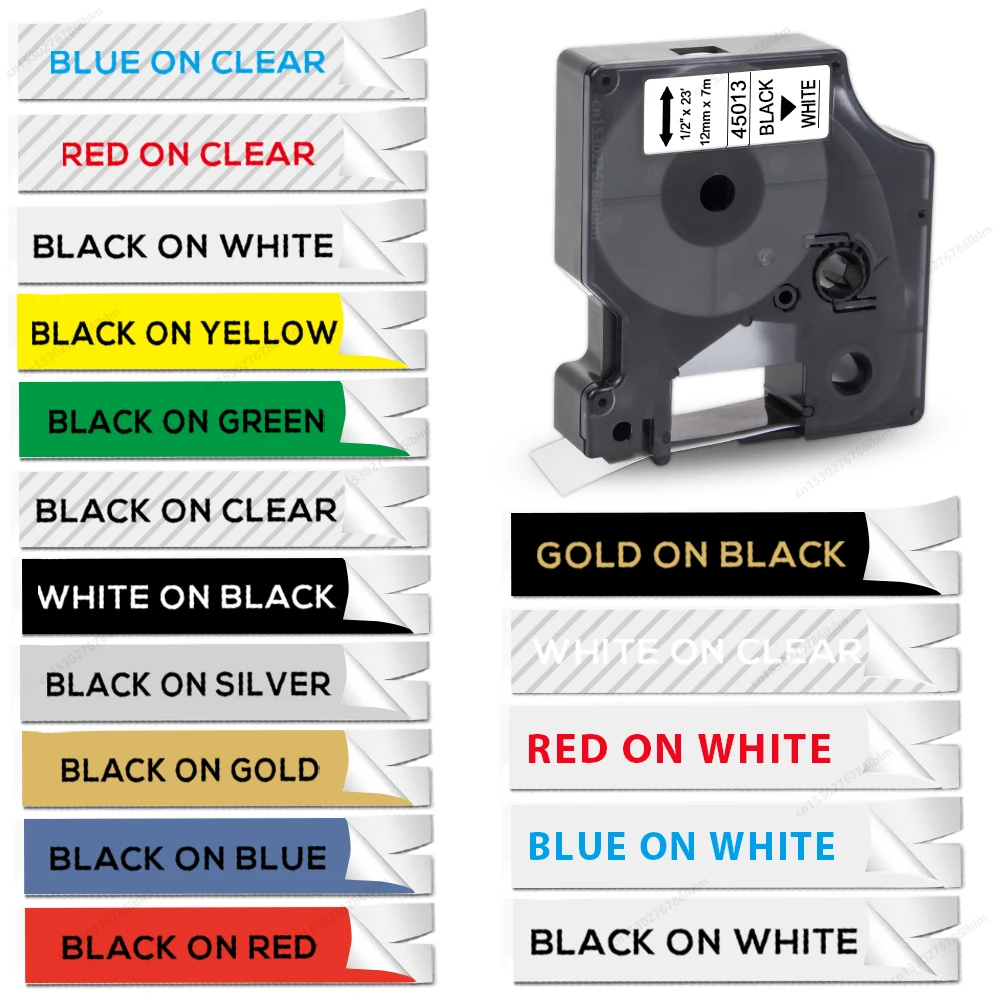 1PK Dymo D1 Tape 45013 for Dymo Label Maker Refills 40913 43613 Black ...