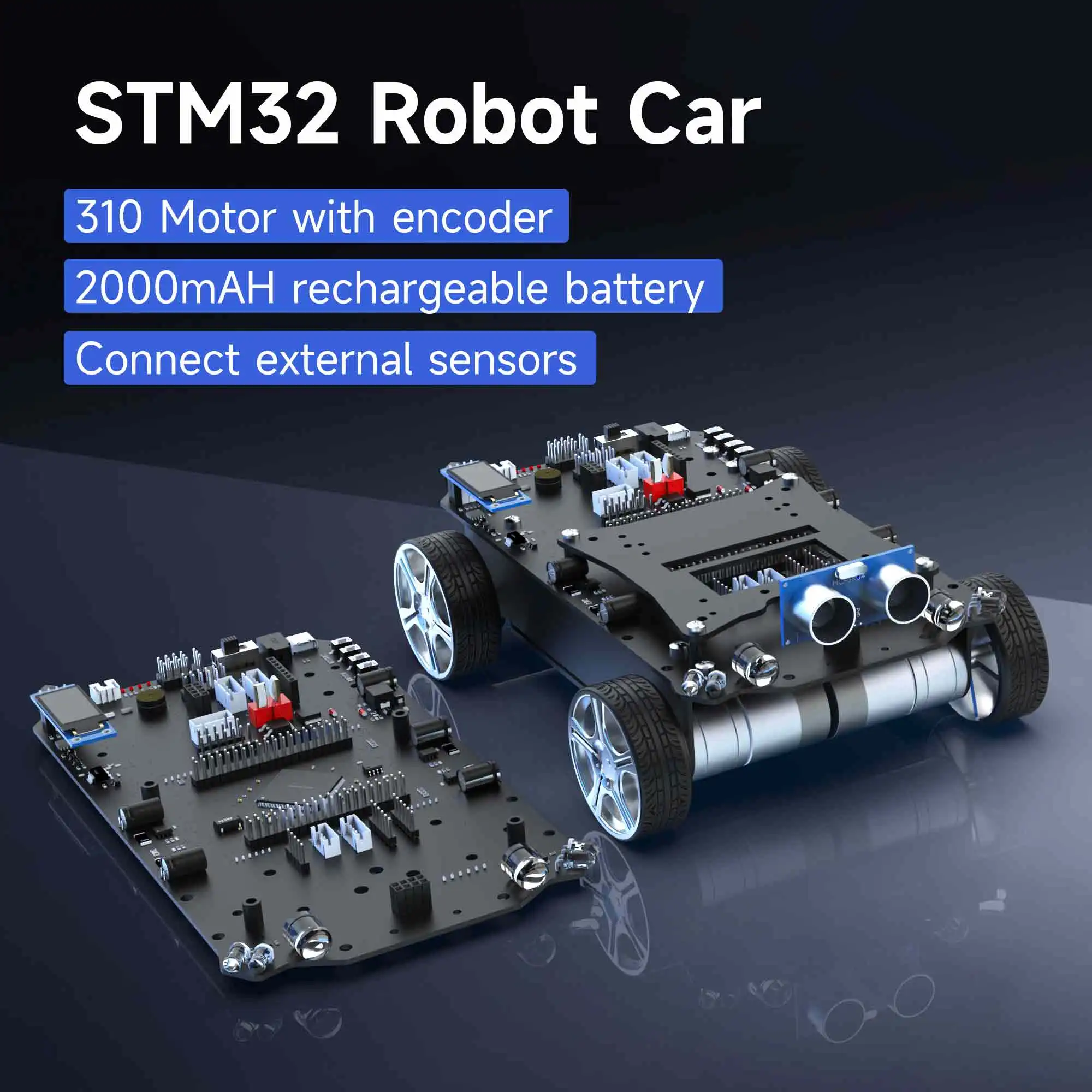STM32-Smart-Car-Adopt-STM32F103ZET67-Chip-With-310-Encoder-Motor-Ultrasonic-Module-STM32 ...