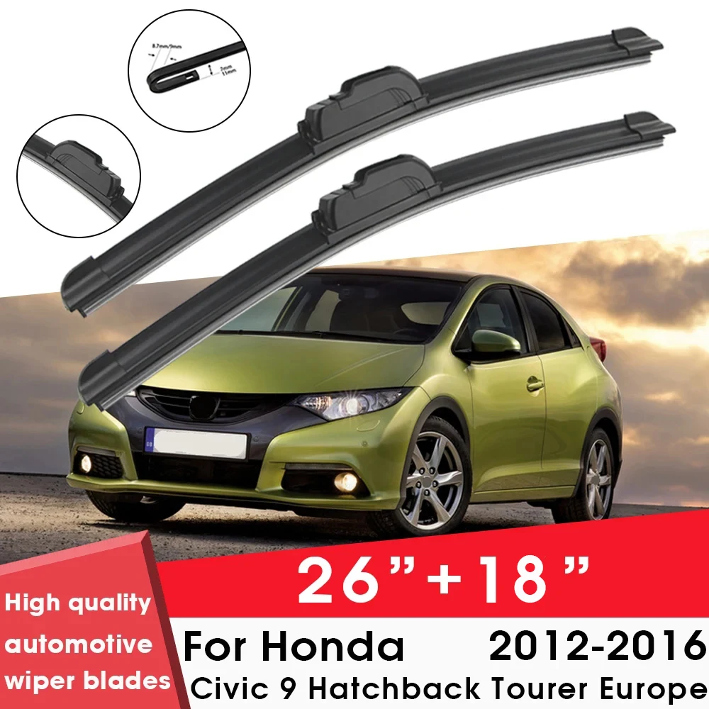 Car-Wiper-Blades-For-Honda-Civic-9-Hatchback-Tourer-Europe-2012-2016-26 ...