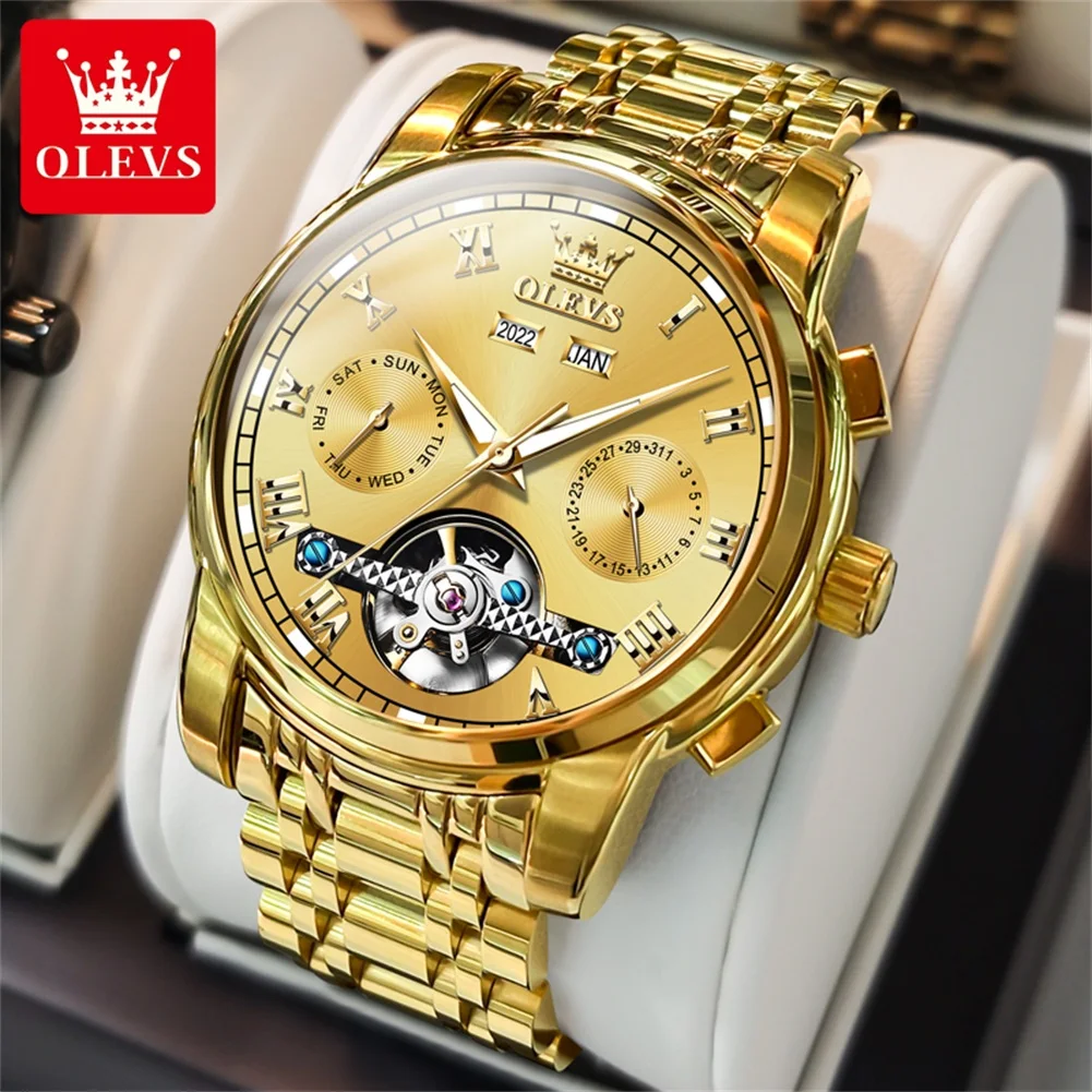 OLEVS Brand Watch Steel Strip Multi functional Fully Automatic ...