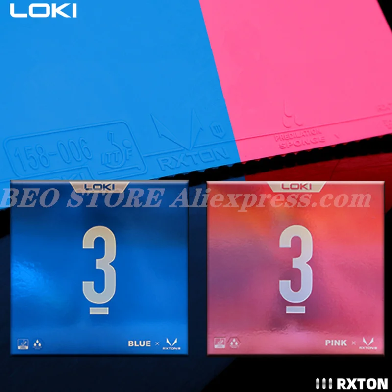 LOKI-RXTON-3-MAX-BLUE-PINK-Table-Tennis-Rubber-COLORFUL-RXTON-3-Ping ...